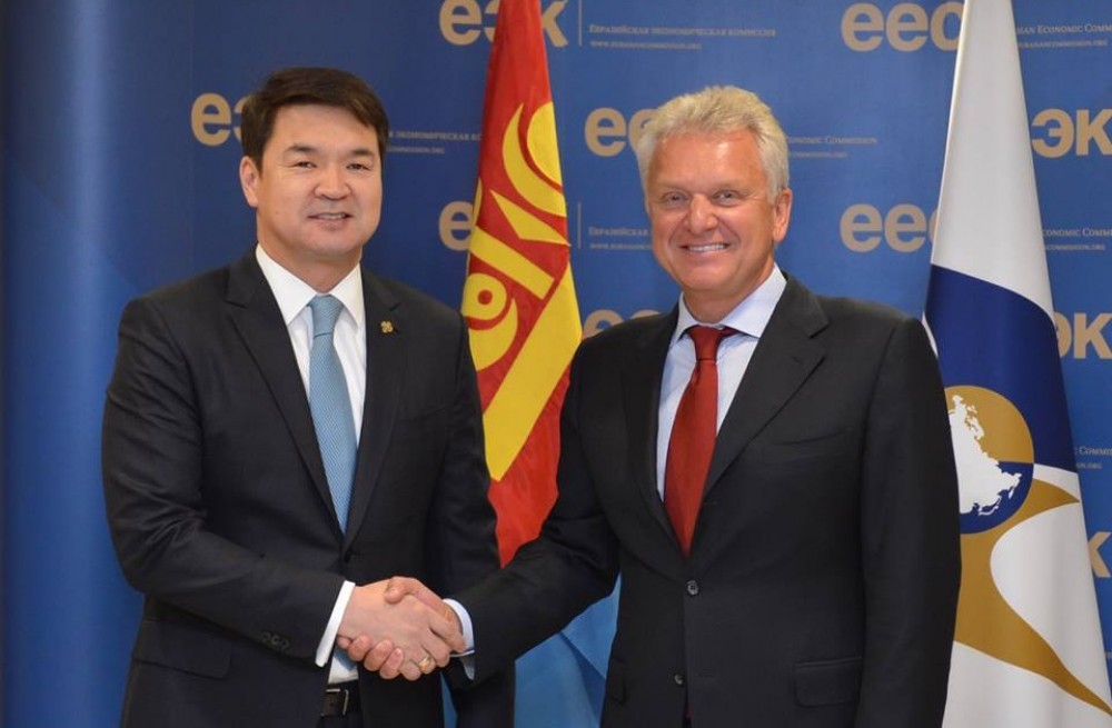 Монгол Улсын Засгийн газар Евразийн эдийн засгийн комисс хоорондын хамтын ажиллагааны санамж