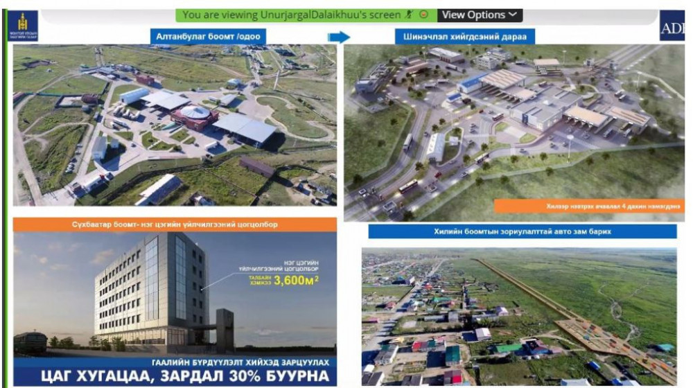 АХБ Дэд бүтцийн төслүүдийг хөдөлгөхөд Монгол Улсын Засгийн газрын