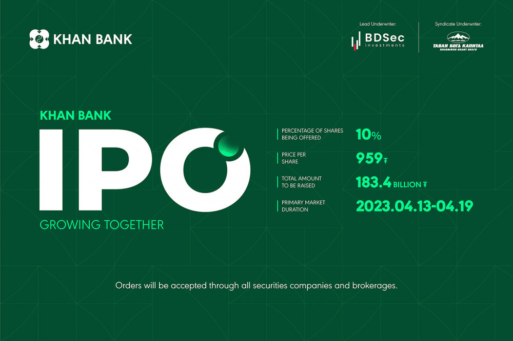 Khan Bank announces the launch of an initial public offering