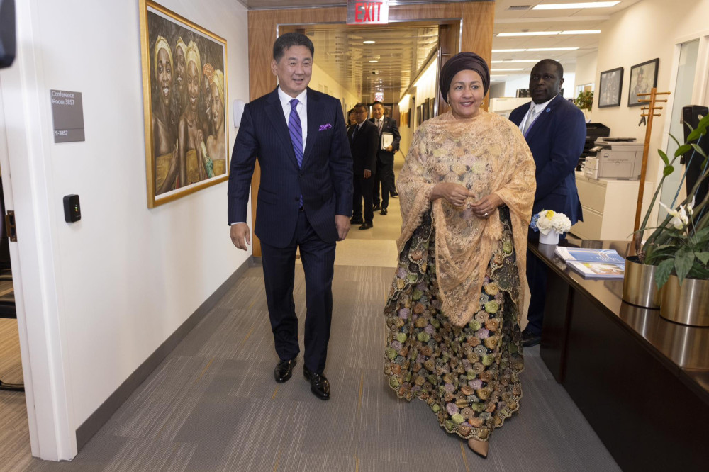 Ерөнхийлөгч У Хүрэлсүх НҮБ ын Ерөнхий нарийн бичгийн даргын орлогчтой уулзав