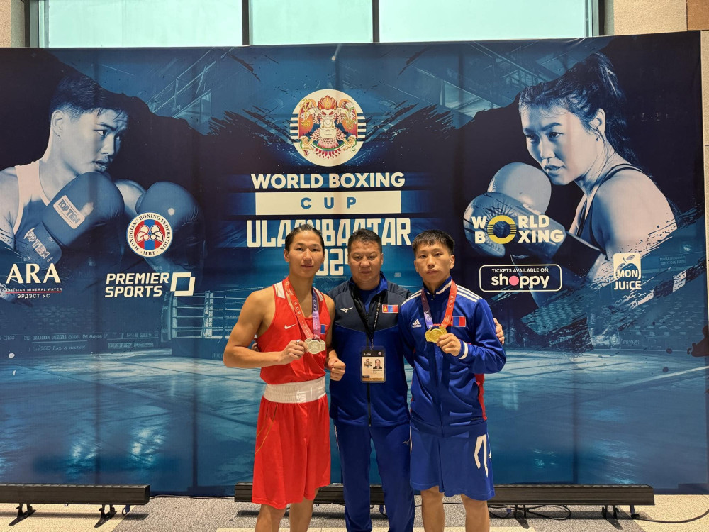 Mongolia won 2 gold, 2 silver and 1 bronze medals from World Boxing Cup